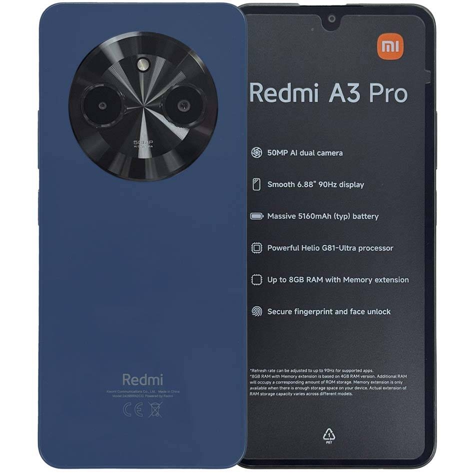 SMARTPHONE XIAOMI REDMI A3 PRO 128/4RAM BLUE GLOBAL